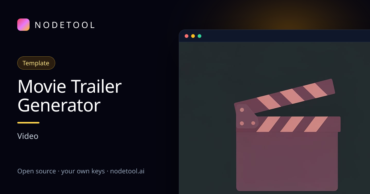 Movie Trailer Generator — NodeTool AI Workflow Template